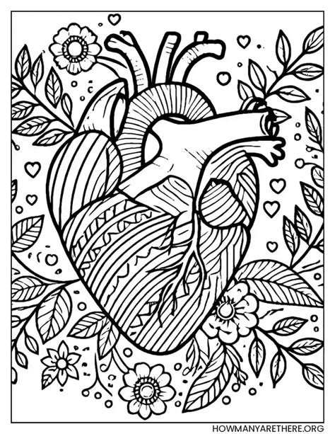 8 Безплатни за Печат Сърце Картинки за Оцветяване Листове Рисунки и