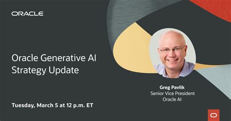 Manik Gangopadhyay On Linkedin Oracle Generative Ai Strategy Update Linkedin