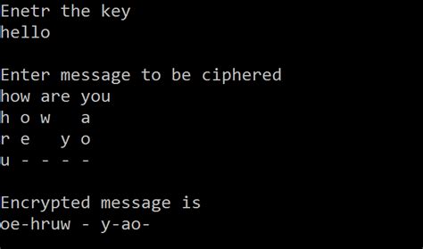 C Code To Encrypt And Decrypt Message Using Transposition Cipher Coders