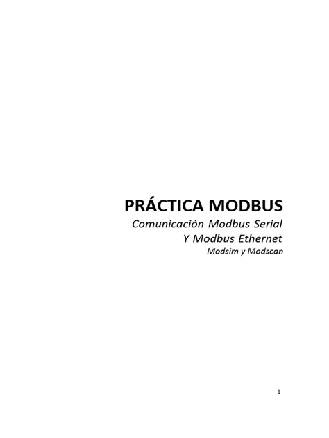 Guia Modbus Modscan Y Modsim Descargar Gratis Pdf Protocolo De