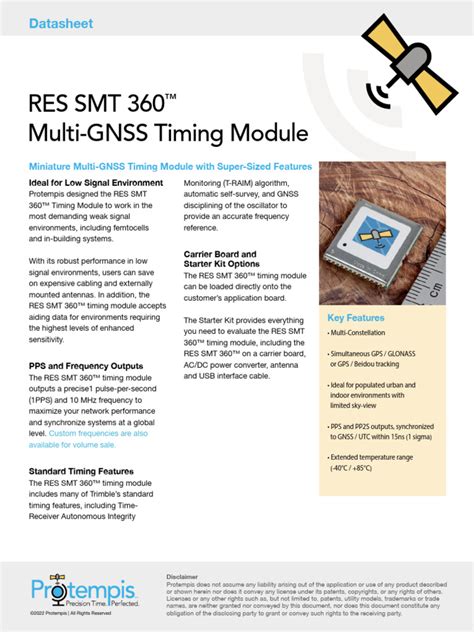 Res Smt 360 Multi Gnss Timing Module Pdf Global Positioning System Electronics