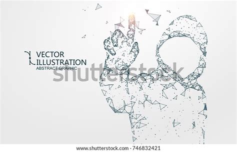 hacker image network composition vector illustration stock vector