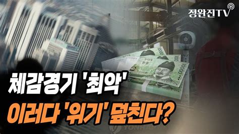 뉴스속보 체감경기 최악이러다 위기 덮친다 정완진tv Youtube