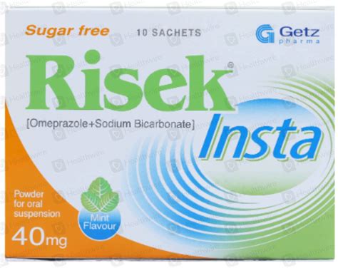 Risek Insta 40mg 10 Sachets Price In Pakistan Uses Dosage Side