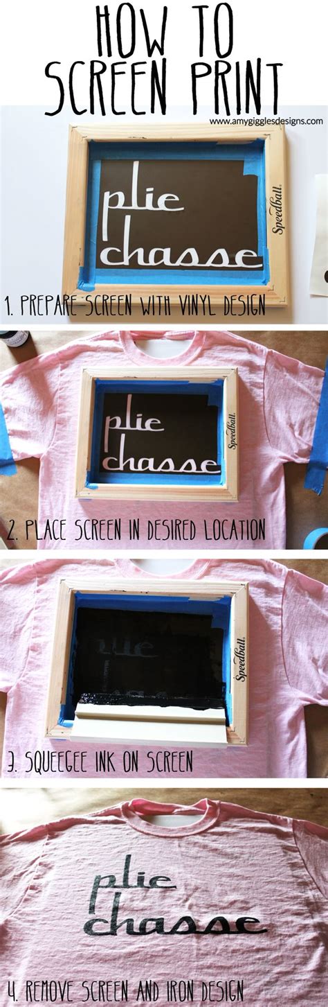 Diy Screen Printed T Shirts Amy Giggles Designs Tshirt Screen