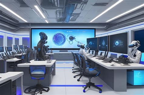 Premium Ai Image Advanced Virtual Reality Simulation Lab