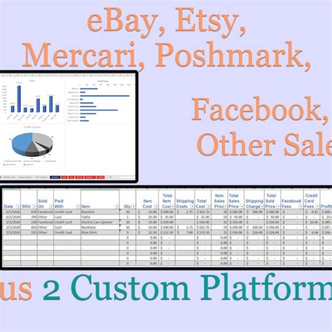 Poshmark Spreadsheet Numbers Etsy