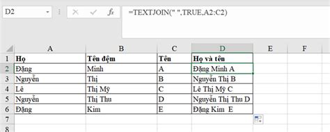 Tổng Hợp 4 Hàm Nối Chuỗi Trong Excel Cực Hay Và Hữu ích