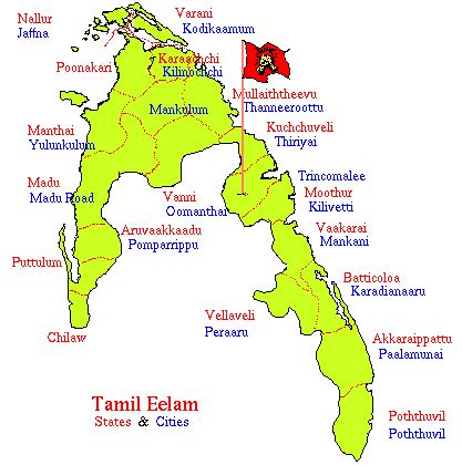 Maps Of Tamil Nadu Tamil Eelam