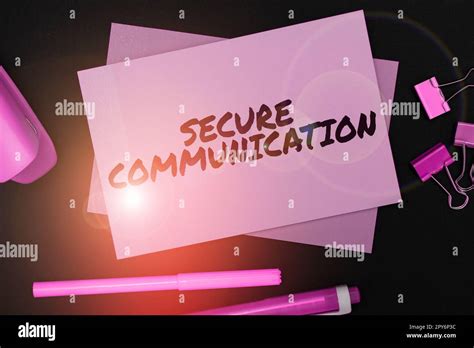 Text Caption Presenting Secure Communication Business Concept