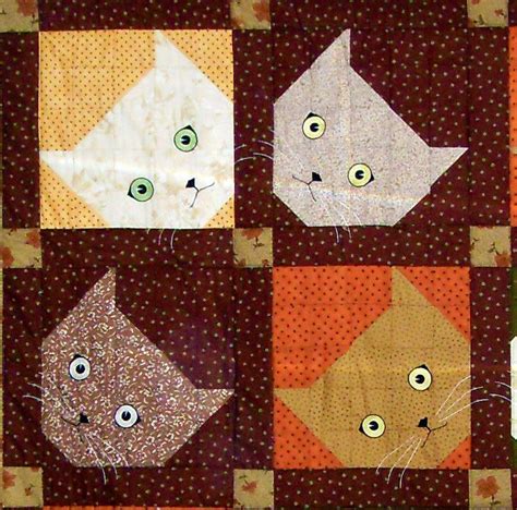Printable Free Cat Quilt Block Patterns