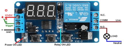 V RELAY MODULE WITH EXTERNAL TRIGGER ADJUSTABLE TIMER YYC Phipps Electronics Support Hub