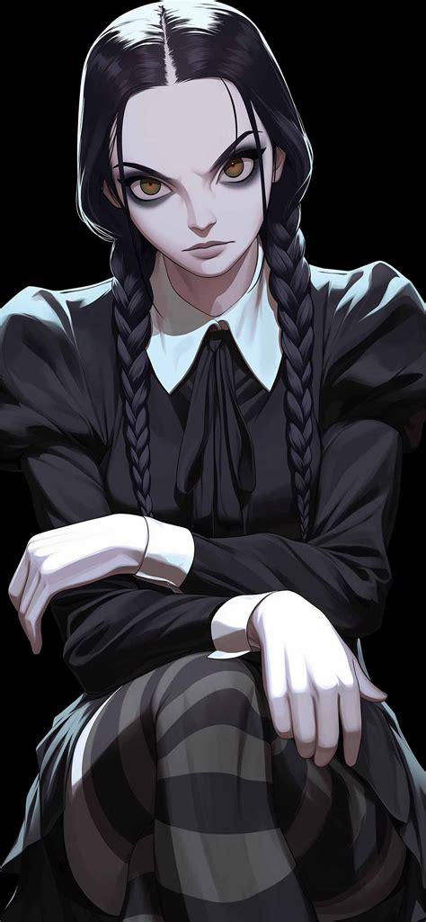 Wednesday Addams Anime Wallpaper
