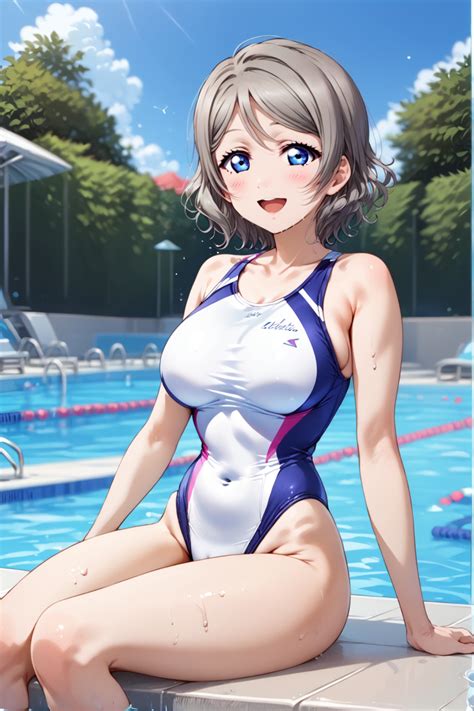 Rule 34 Ai Generated Blue Eyes Blush Brown Hair Female Love Live Love Live School Idol