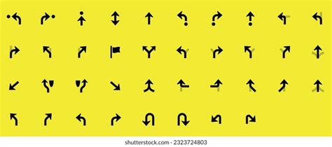 Directional Symbols Icons Arrows Vector Stock Vector Royalty Free 2323724803 Shutterstock