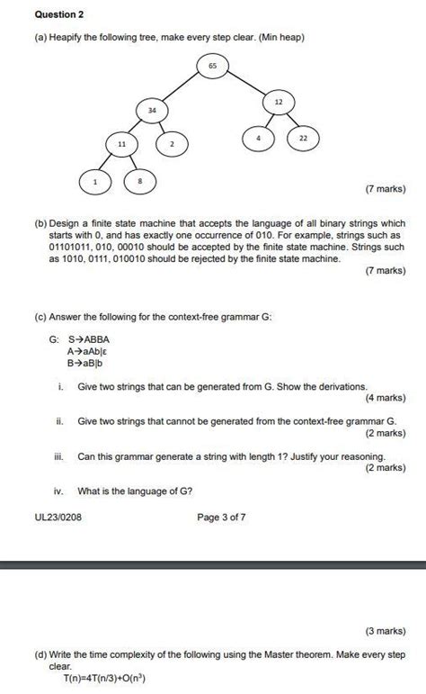 Solved A Heapify The Following Tree Make Every Step