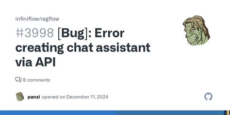 Bug Error Creating Chat Assistant Via Api Issue Infiniflow Ragflow Github