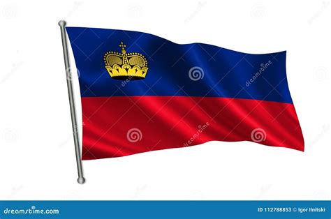 Liechtenstein Flag A Series Of `flags Of The World Stock Illustration