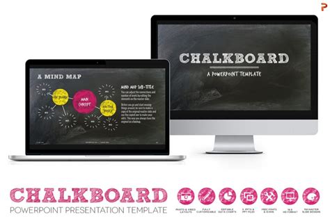 10 Chalkboard Powerpoint Template Ppt And Pptx Format Graphic Cloud