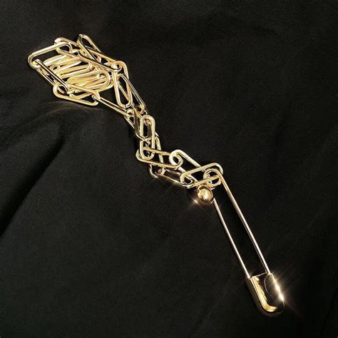 Danger Pin Thick Chain Necklace Etsy