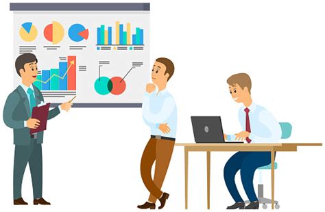 성공적인 비즈니스 프로젝트 프레젠테이션 회사 전략 계획 통계 지표 분석 가공의 인물에 대한 스톡 벡터 아트 및 기타 이미지 가공의 인물 개념 개발 Istock