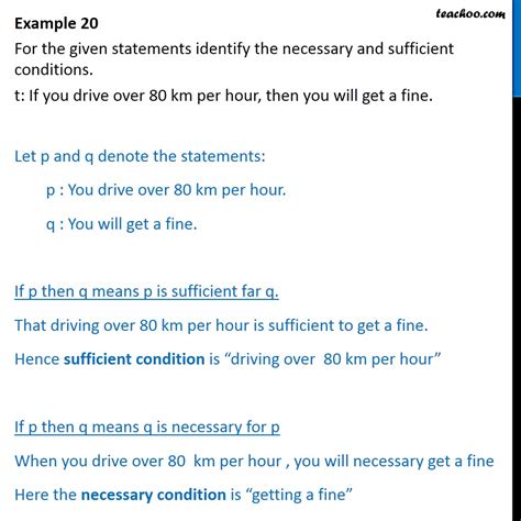 Example 20 For Given Statements Identify Necessary And Sufficient