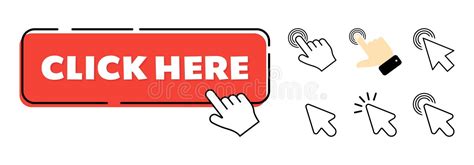 Hand Pointer Icon Finger Click Pointer Click Cursor Arrow Icon Clicking A Computer Mouse