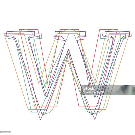 벡터 기호 선형 문자 W 알파벳 W에 대한 스톡 벡터 아트 및 기타 이미지 알파벳 W 선 외형선 Istock