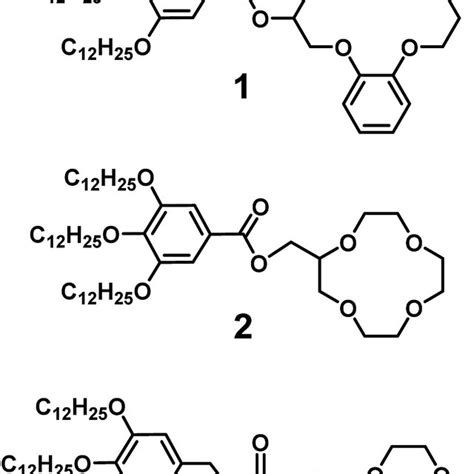 Molecular Structures Of Liquid Crystalline Crown Ether Receptors 1 Download Scientific Diagram