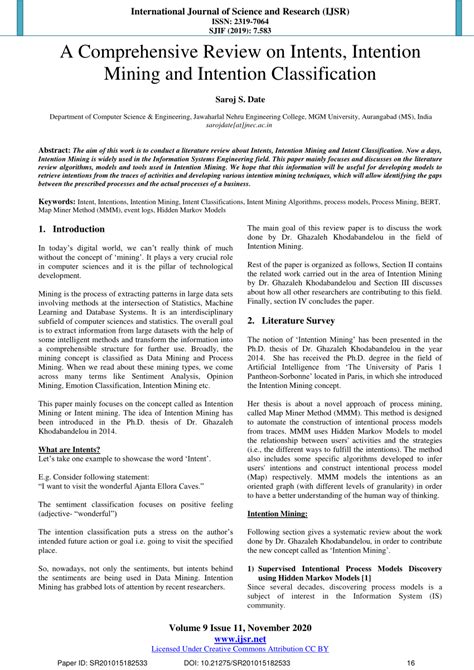 Pdf A Comprehensive Review On Intents Intention Mining And Intention