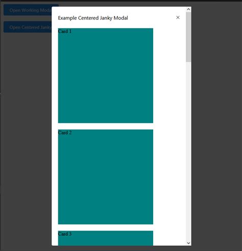 Modal Does Not Properly Scroll When Using Centered · Issue 927