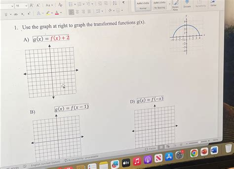 Solved Use The Graph At Right To Graph The Transformed
