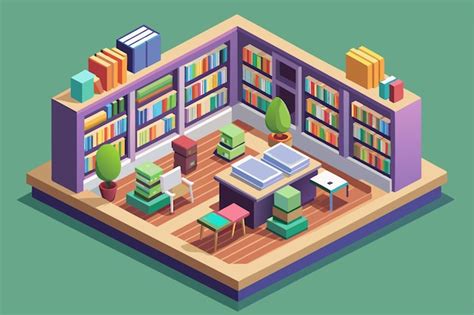 Cozy Customizable Library Layout Featuring Bookshelves Tables And Comfortable Seating Options