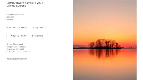 Art Gallery Ecommerce For Web Sites