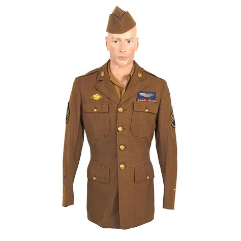 Original U S Wwii Named Class A Uniform Set With Cap For 8th Army Air International Military