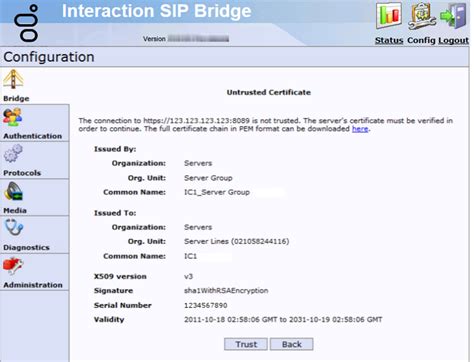 Sip Bridge Technical Reference Configure Interaction Sip Bridge Through Web Interface