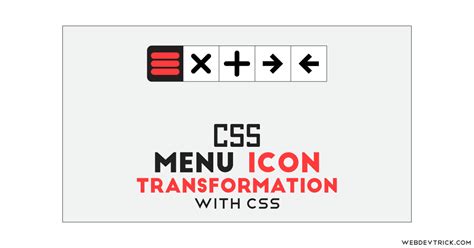 Css Menu Icon Transforms With Jquery Toggle Navicon Transformation
