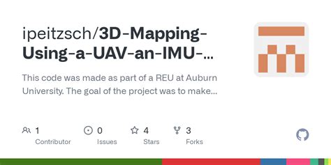 GitHub Ipeitzsch D Mapping Using A UAV An IMU And A D LiDAR This Code Was Made As Part Of A