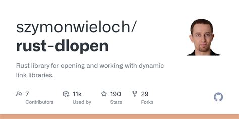 Github Szymonwieloch Rust Dlopen Rust Library For Opening And Working With Dynamic Link