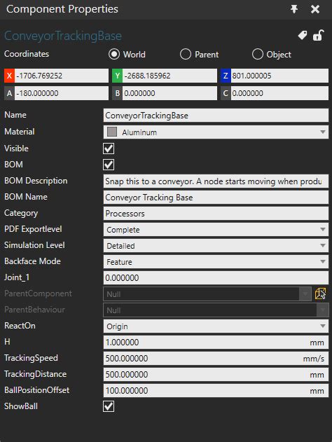 Conveyor Tracking Base General Questions Visual Components The