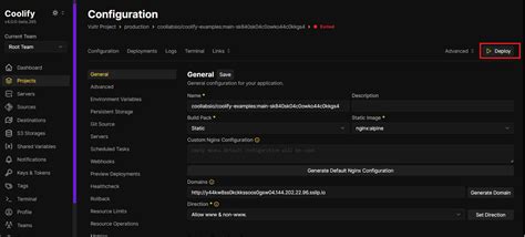 How To Use Vultrs Coolify Marketplace Application Vultr Docs
