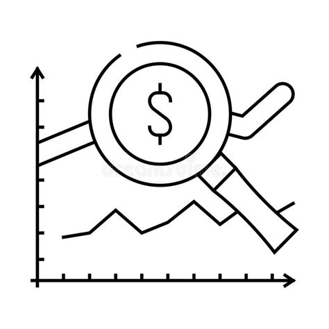 Analytics Business Chart Line Icon Vector Illustration Stock