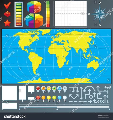 Markers Graphs Pointers Map Kit Your 스톡 일러스트 104038883 Shutterstock