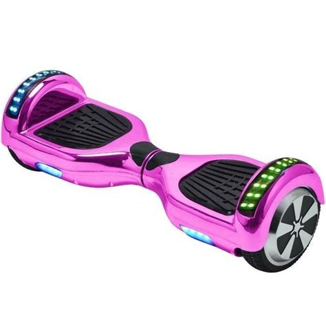 Skate Elétrico Hoverboard 65 Rosa Cromado Frete Grátis