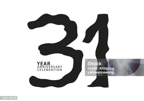 31 주년 기념일 축 하 블랙 컬러 로고 타입 벡터 31 숫자 디자인 31 번째 생일 초대장 로고 번호 디자인 벡터 일러스트 레이 션 그래픽 요소 서예 글꼴 타이포그래피