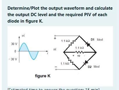 Solved Determine Plot The Output Waveform And Calculate The Chegg Com