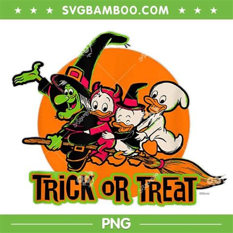 Disney Witch Huey Dewey Louie Trick Or Treat Png