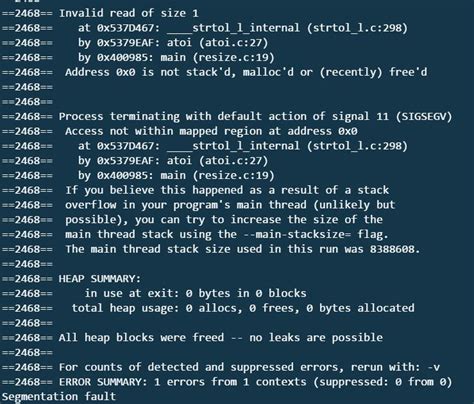 Pset4 Resize Check50 Passed But Valgrind Reports A Segmentation Fault