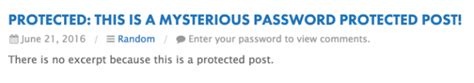 Post A Password Protected Wordpress Post