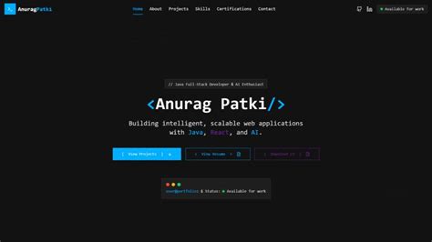 developerportfolio webdevelopment responsivedesign anurag patki